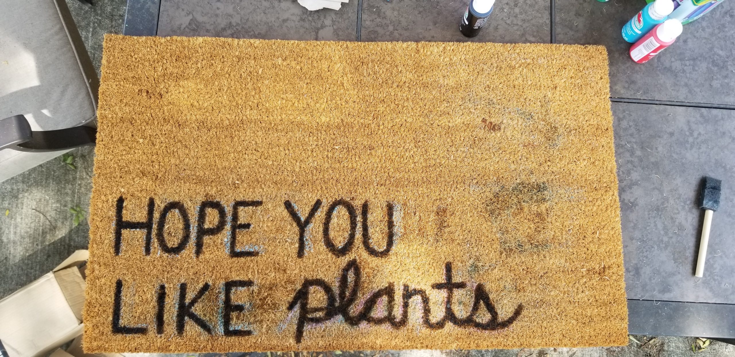 Easy DIY Welcome Mat | Red Stick Life Red Stick Life